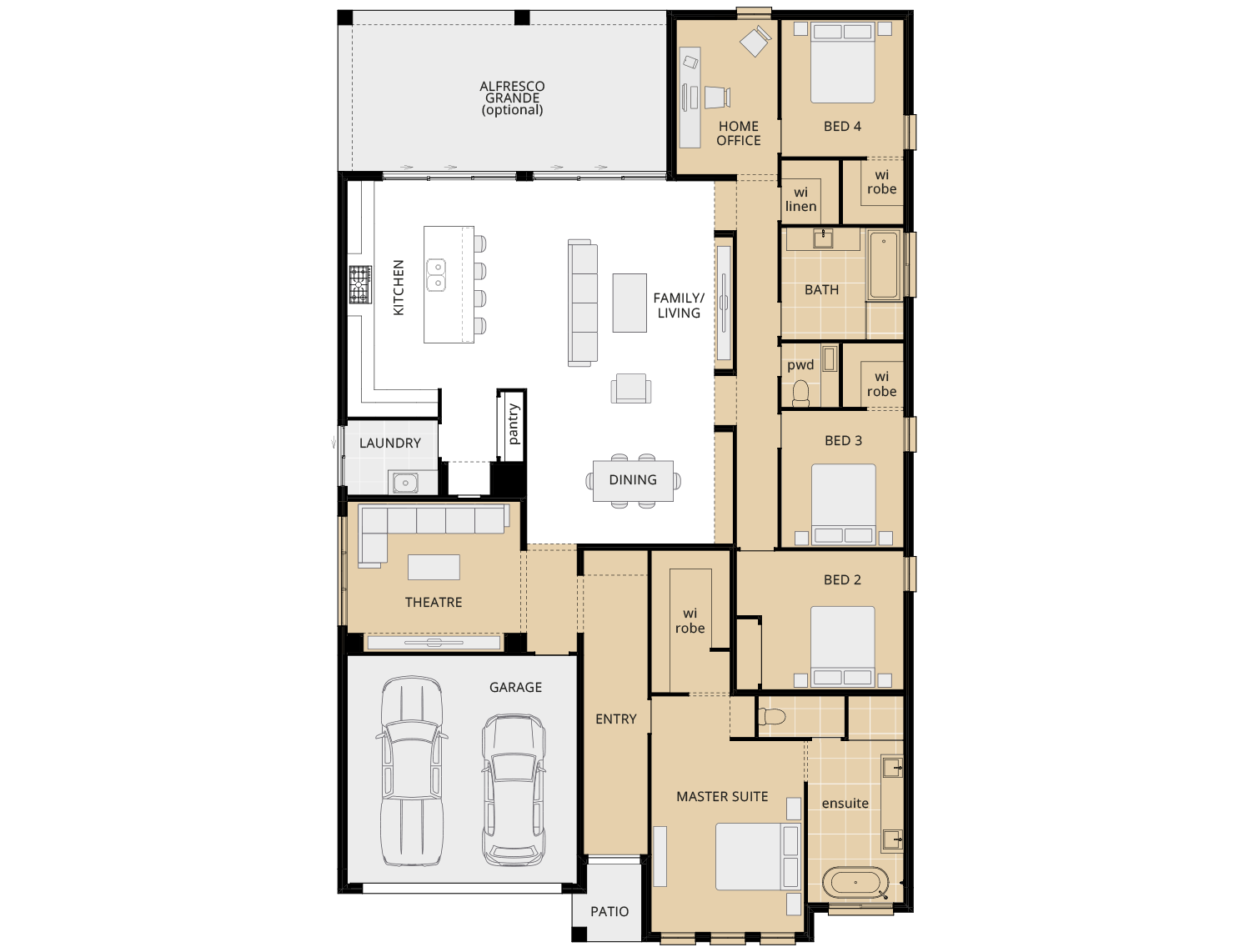 Miami | Four Bedroom Single Storey Home | NSW | McDonald Jones Homes