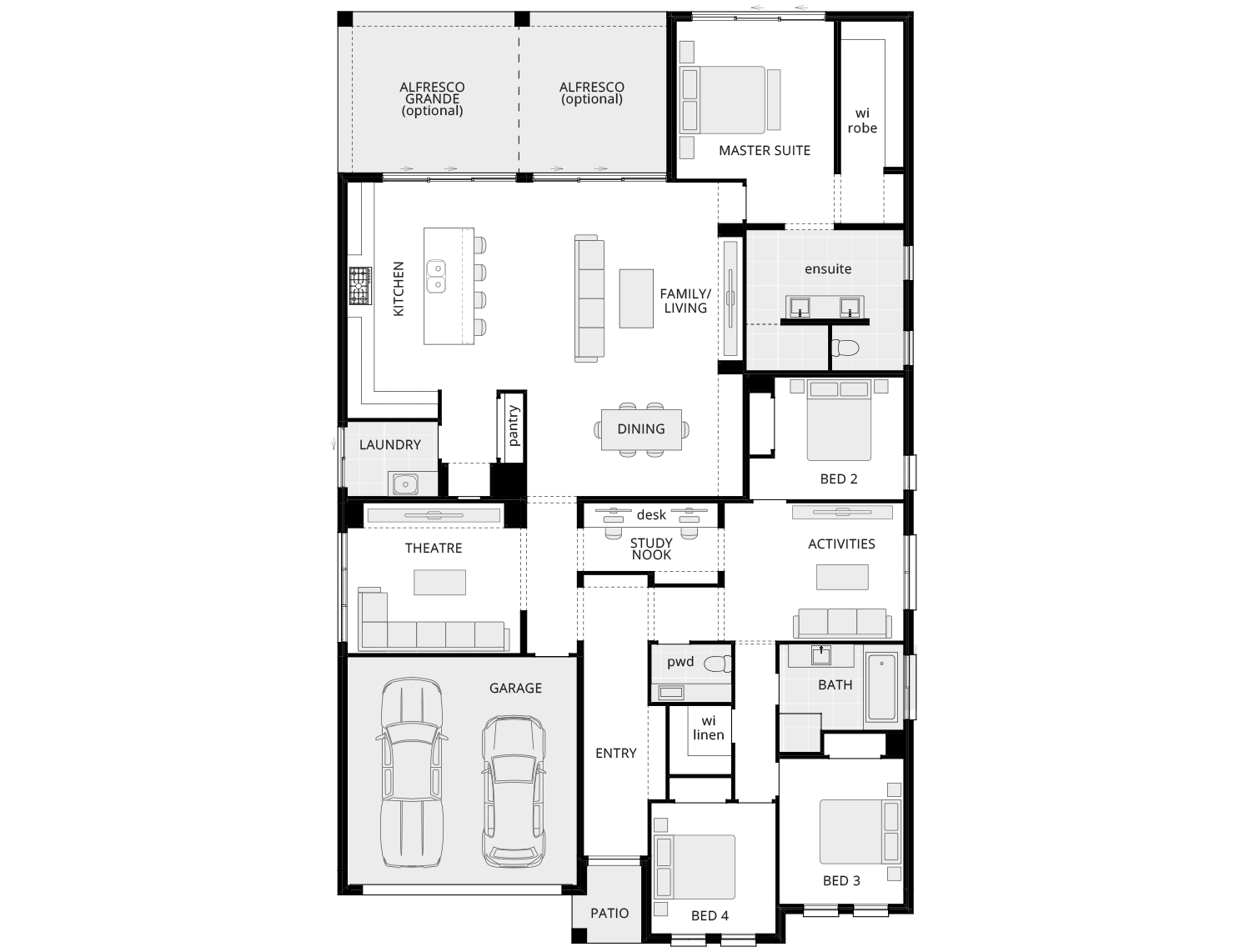 Miami | Four Bedroom Single Storey Home | NSW | McDonald Jones Homes