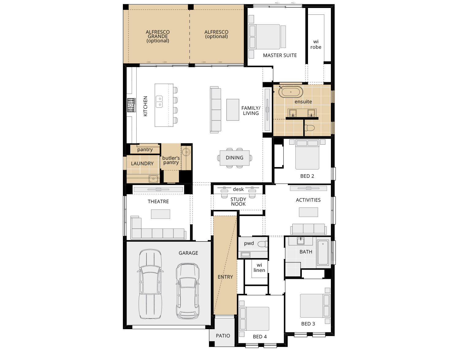 Miami | Four Bedroom Single Storey Home | NSW | McDonald Jones Homes