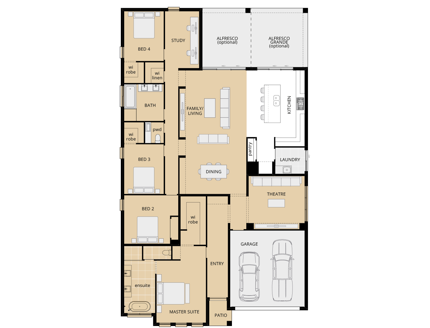 Miami | Four Bedroom Single Storey Home | NSW | McDonald Jones Homes