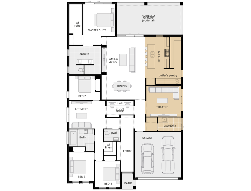 Miami | Four Bedroom Single Storey Home | NSW | McDonald Jones Homes