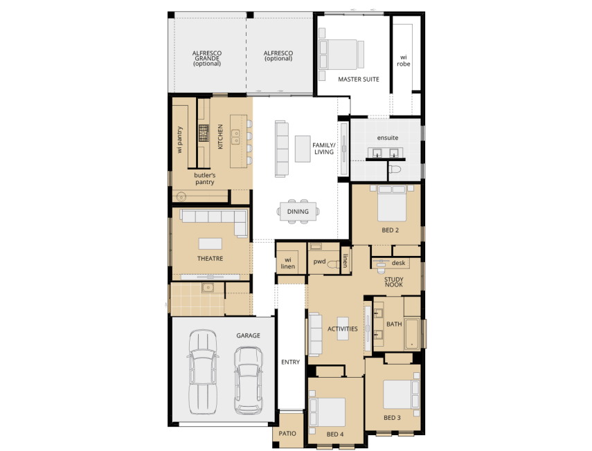 Miami | Four Bedroom Single Storey Home | NSW | McDonald Jones Homes