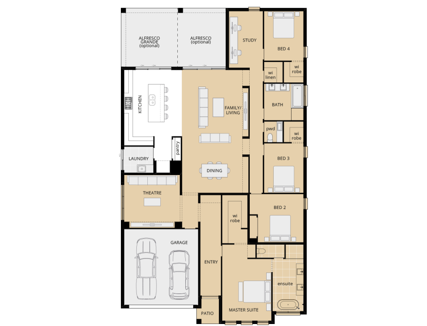 Miami | Four Bedroom Single Storey Home | NSW | McDonald Jones Homes