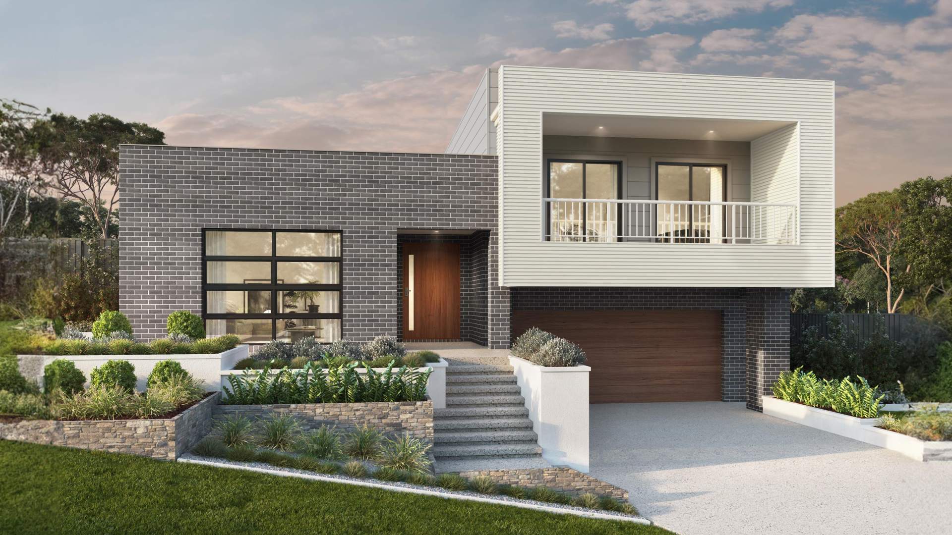 Modern Two Story Home Split Level Associated Designs Home Design